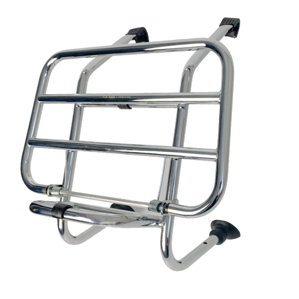 F.A. ITALIA Vespa Chrome Front Luggage Rack PX, T5, Lambretta (series